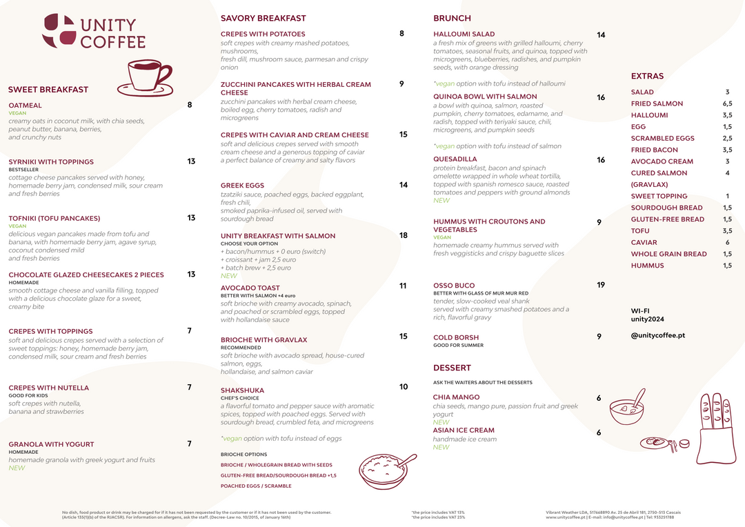 Cafe in Cascais – Unity Coffee Roasters